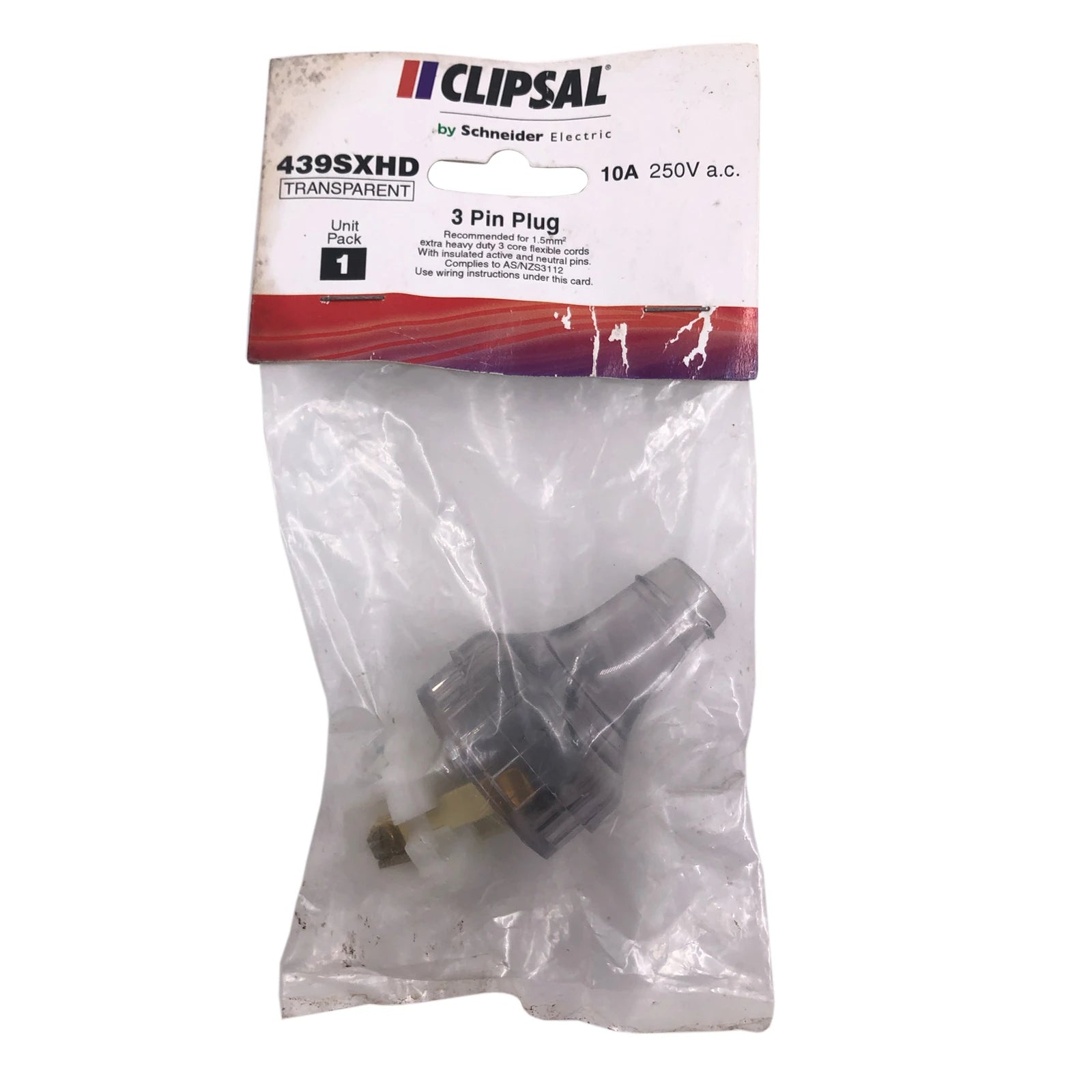 Clipsal Extension Plug Top 439SXHD | 3-Pin 10A 250V Heavy-Duty
