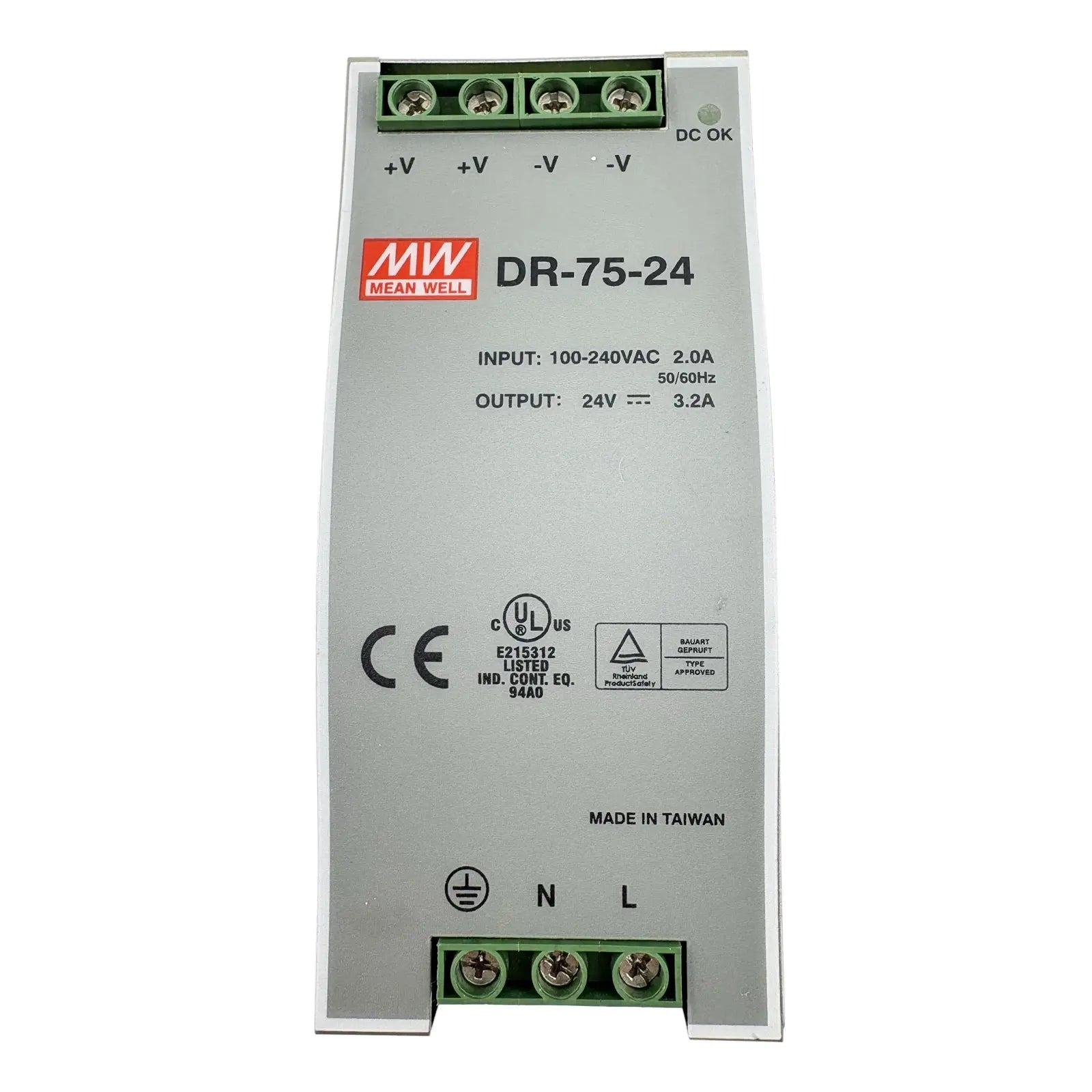 Power Supply Mean Well 100-240VAC 2.0A DIN Rail DR-75-24