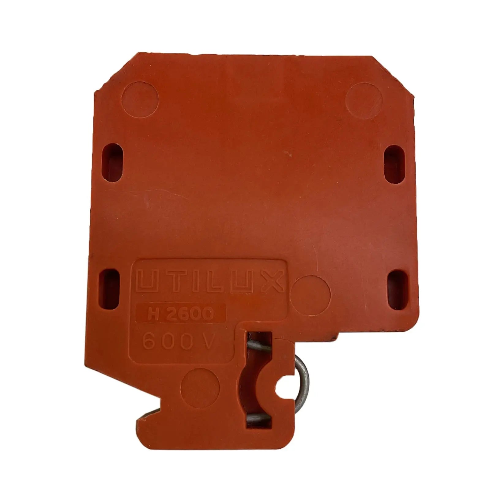 Utilux H2600 Terminal Block 2.5mm 25A 600V Orange DIN Rail